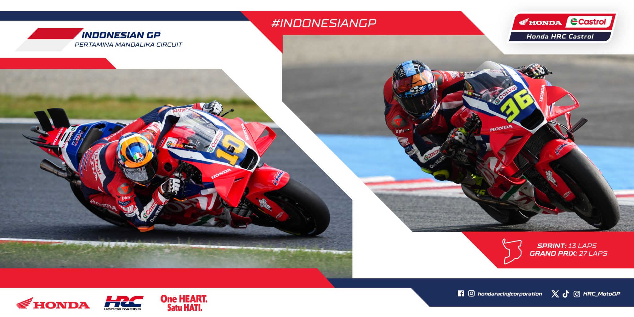 Honda HRC Castrol hunt home GP repeat in Lombok